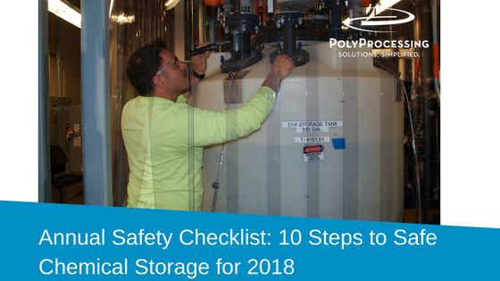 Annual Safety Checklist: 10 Steps to Safe Chemical Storage for 2018