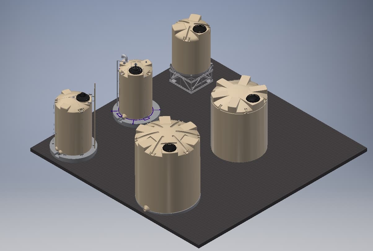 Poly Processing Chemical Storage Tank Designs and Drawings