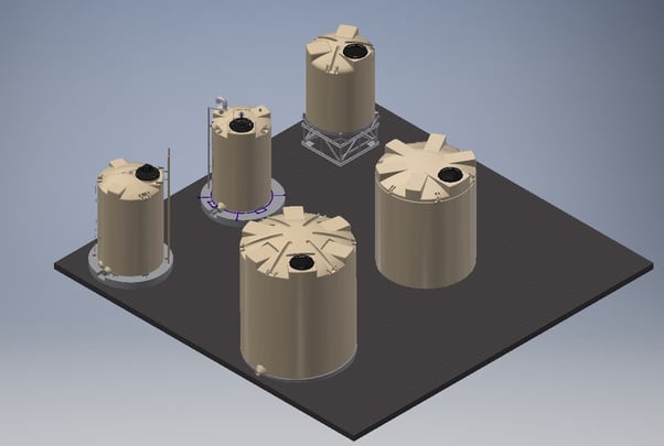 Poly Processing Chemical Storage Tank Designs and Drawings