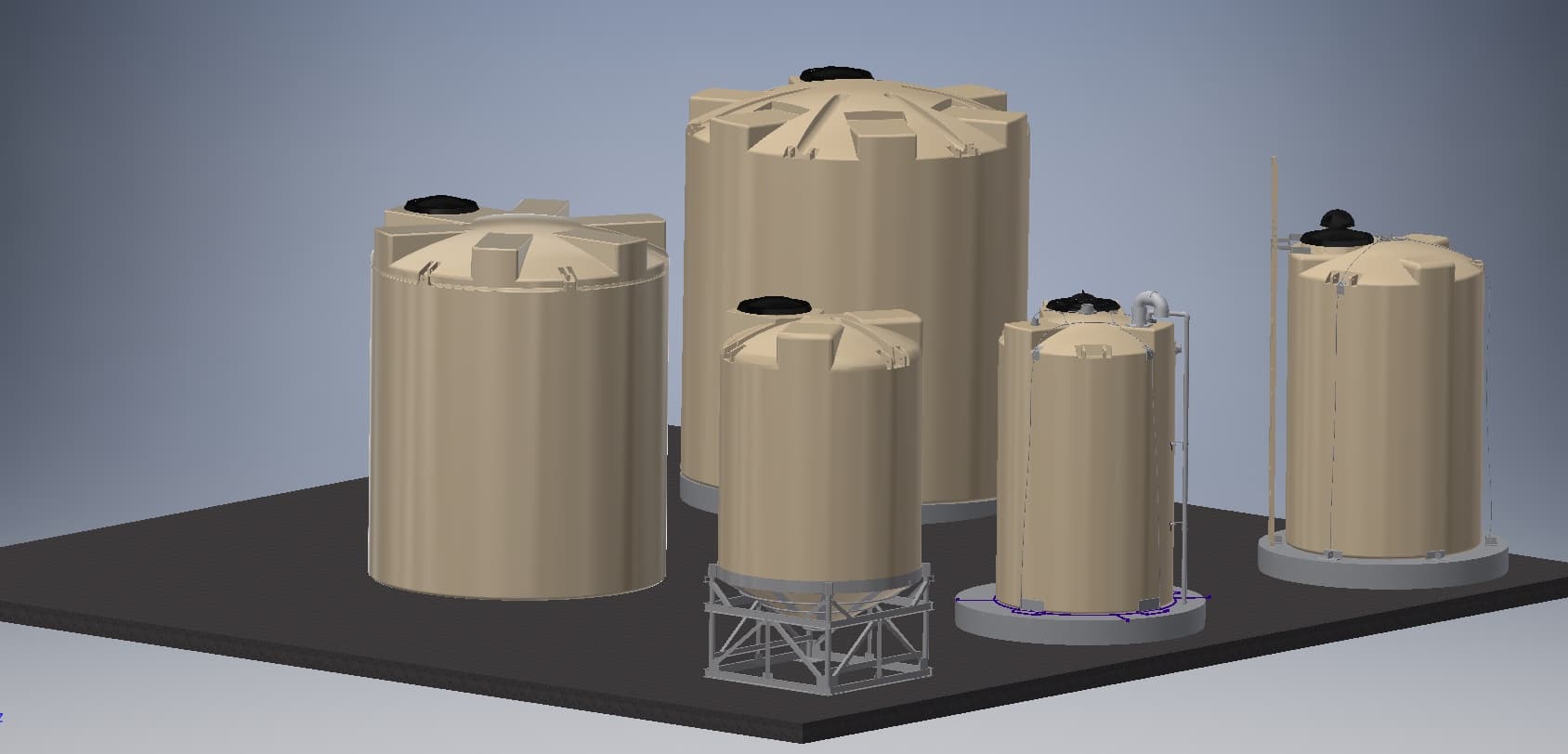 Poly Processing Chemical Storage Tank Designs and Drawings