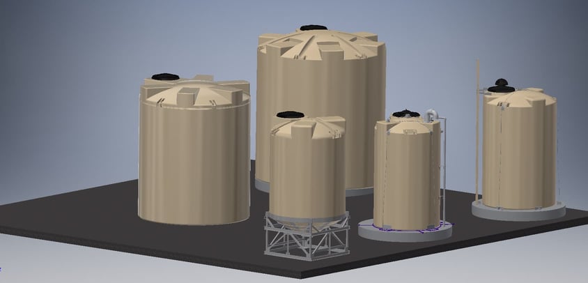 Poly Processing Chemical Storage Tank Designs and Drawings